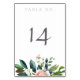 Modern Garden Floral Table Number | Zazzle