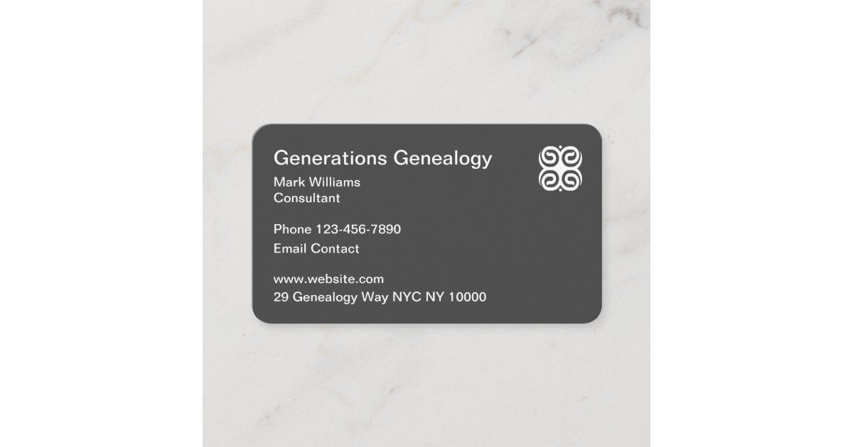 Modern Genealogy Theme Bui Business Card | Zazzle