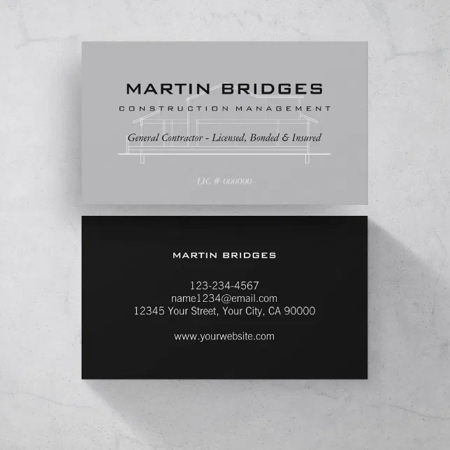 Modern General Construction Business Card | Zazzle