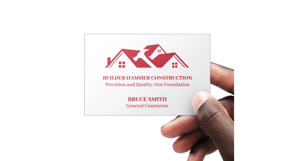 Modern General Contractor Business Card | Zazzle