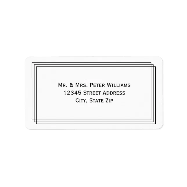 Modern Geomentric Lines - Address Label | Zazzle