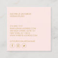 Modern Geometric Art Deco Faux Gold/Pink Designer Square Business Card ...