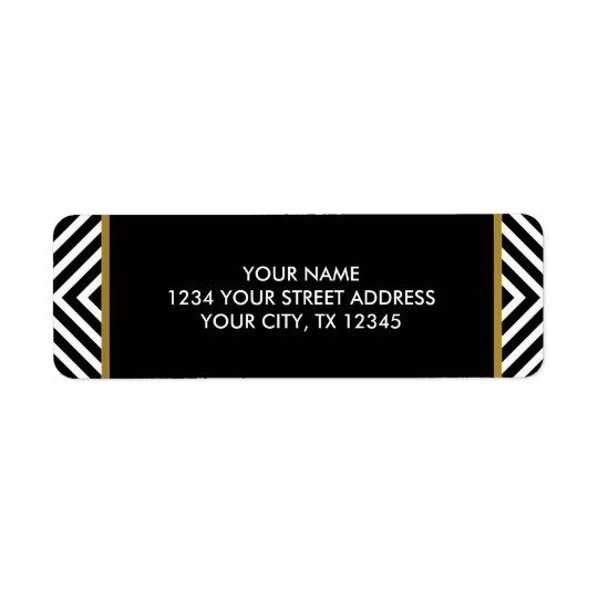Modern Geometric Black and White Diamond Pattern Label | Zazzle.com