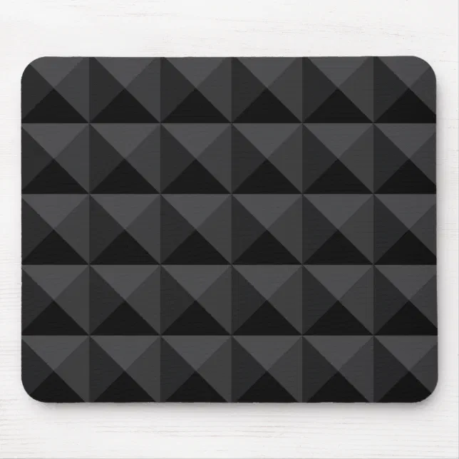 Modern Geometric Black Square Pattern Mouse Pad | Zazzle
