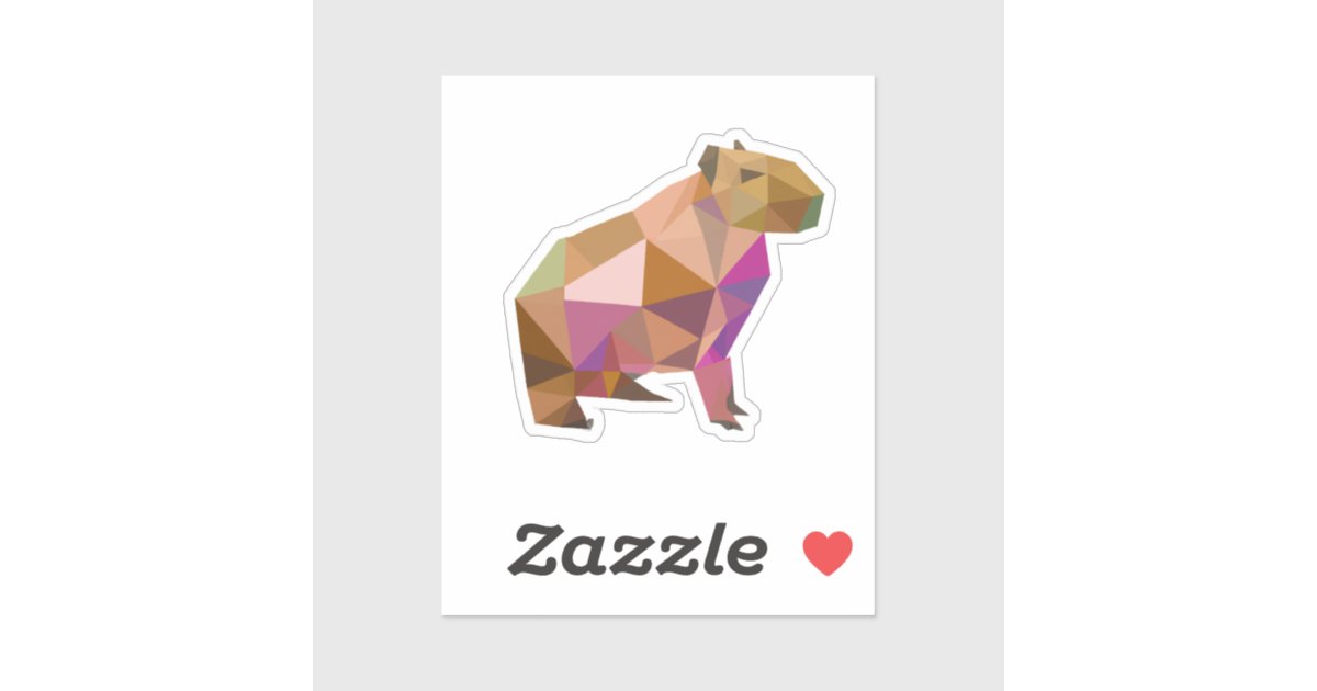 Modern Geometric Capybara for Every Capybara Lover Sticker | Zazzle