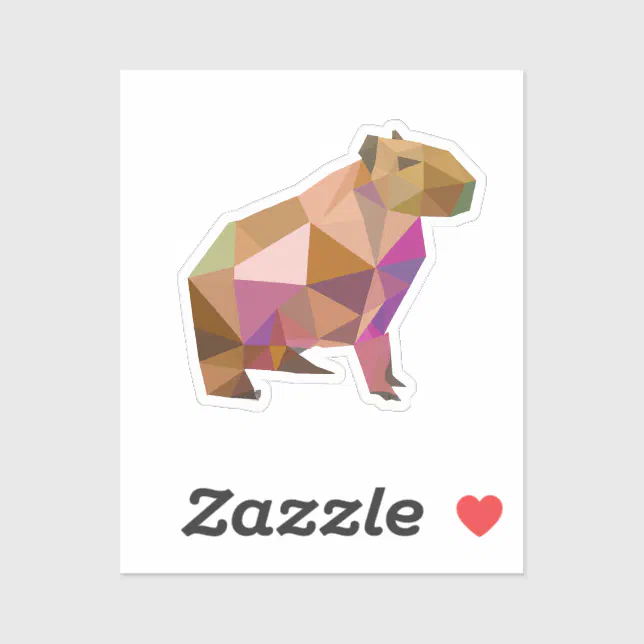 Modern Geometric Capybara for Every Capybara Lover Sticker | Zazzle
