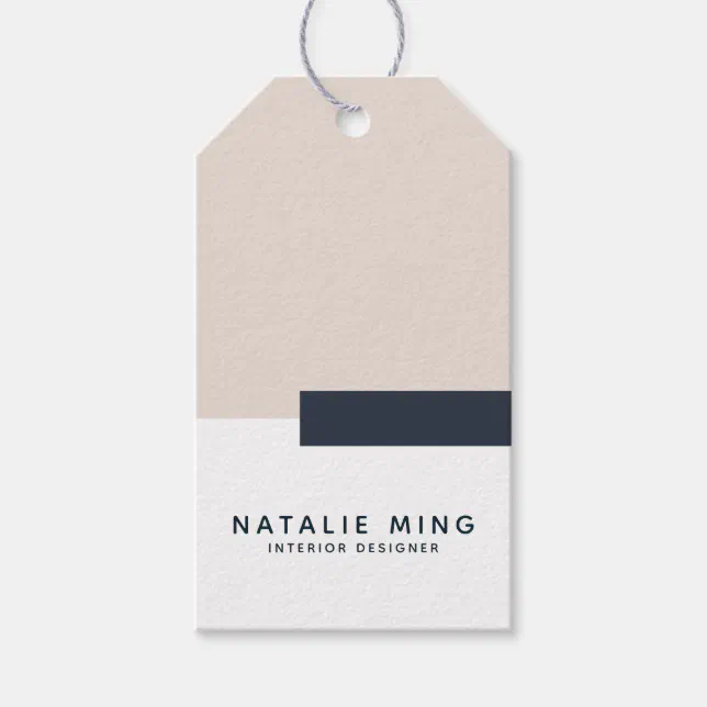 Modern Geometric Custom Business or Boutique Tags | Zazzle
