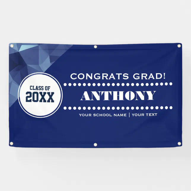 Modern Geometric Design Graduation Party Banner | Zazzle