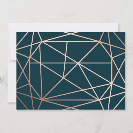 Modern Geometric Diamond Shaped Wedding Invitation | Zazzle