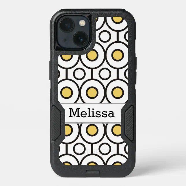 Modern Geometric Dot Pattern Personalized Otterbox iPhone Case | Zazzle