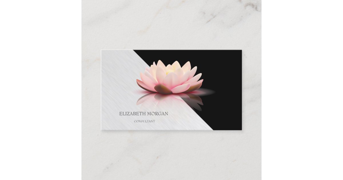 Modern Geometric, Elegant Lotus Business Card | Zazzle