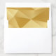 Modern Geometric Envelope Liner in Gold Polygons | Zazzle