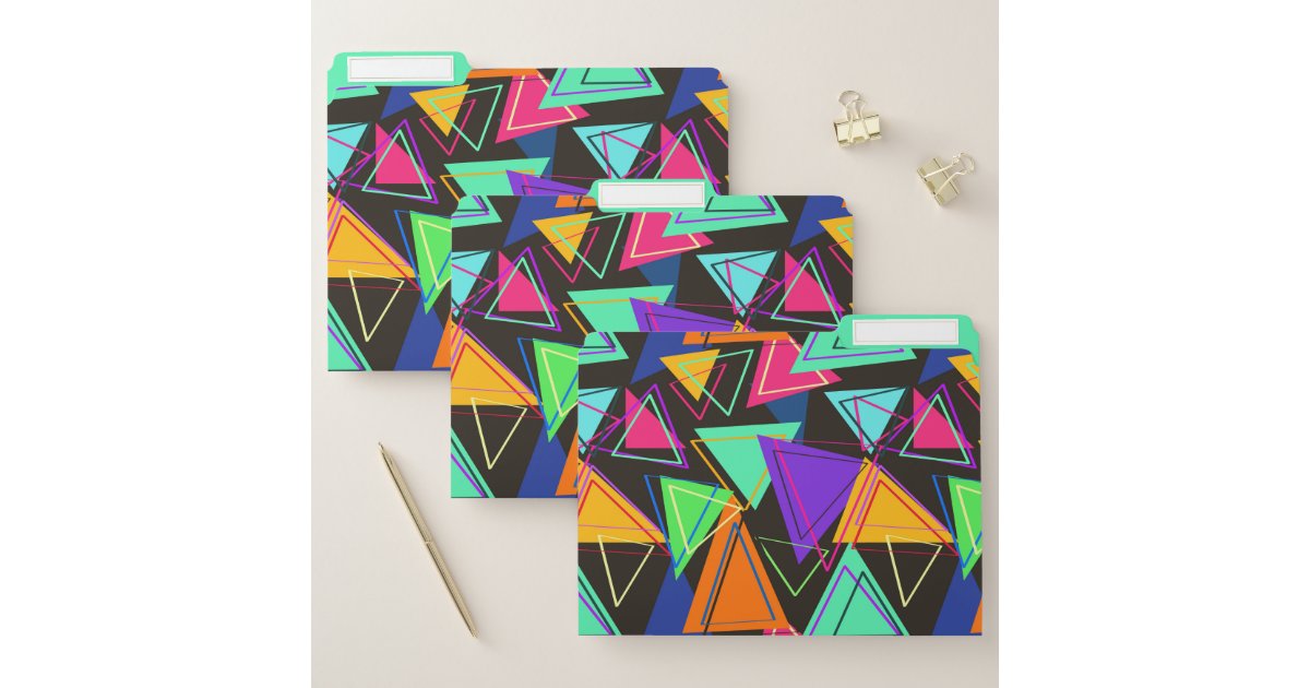 Modern Geometric File Folder | Zazzle