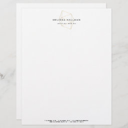 Modern Geometric Gemstone Letterhead | Zazzle