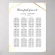 Modern geometric gold frame wedding seating chart | Zazzle