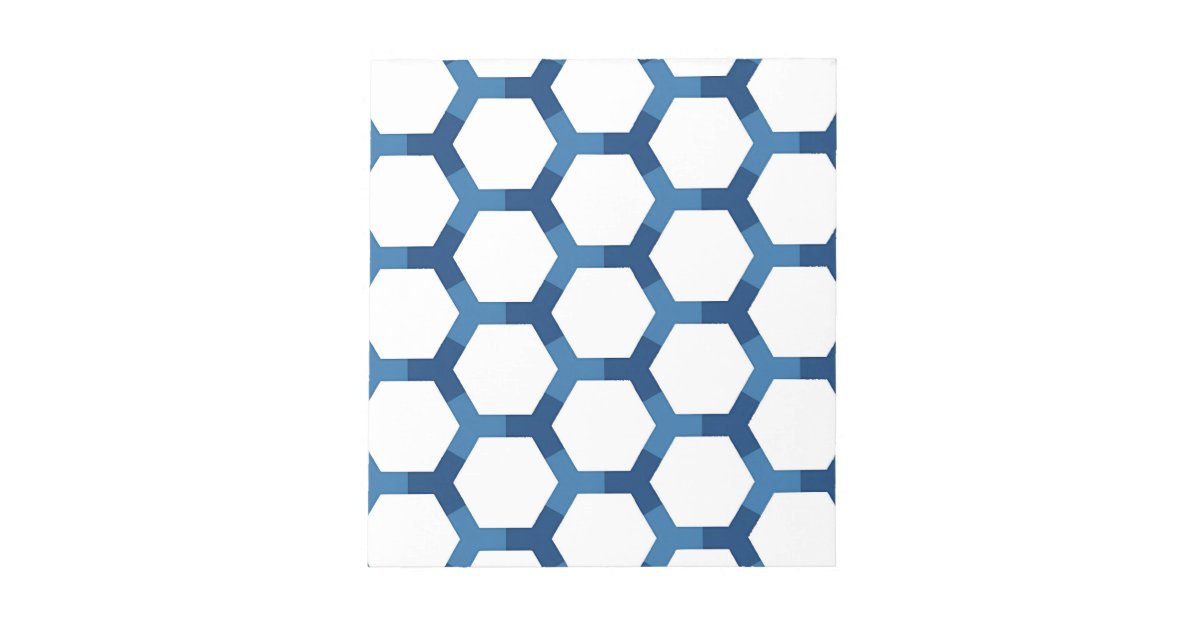 Modern Geometric Hexagon Pattern Notepad | Zazzle