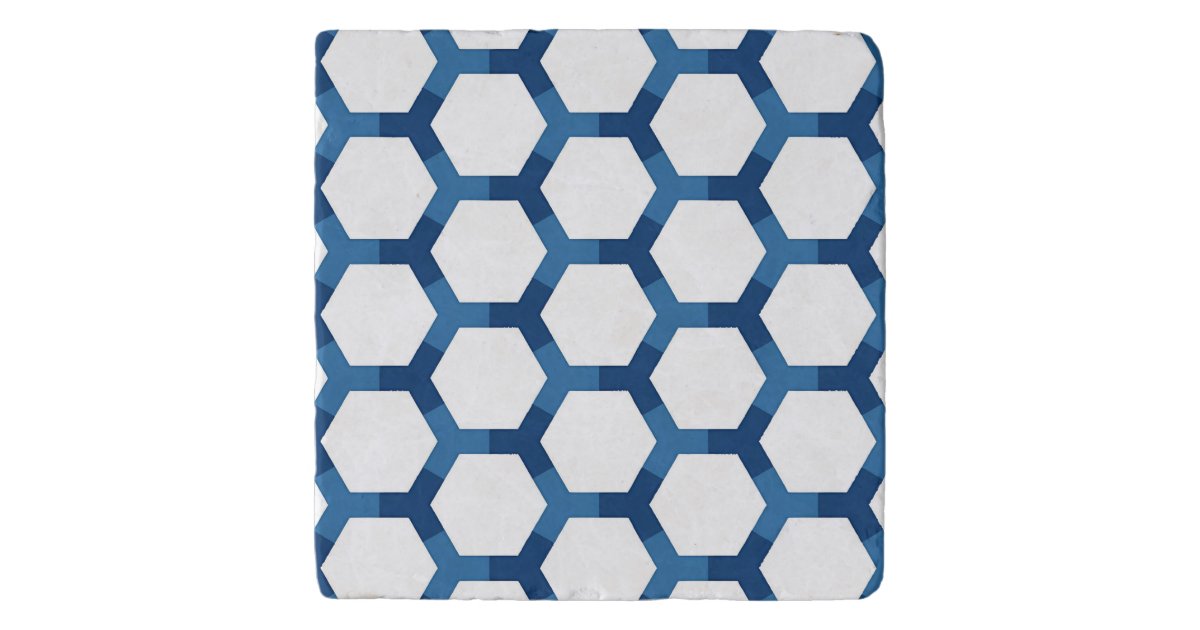 Modern Geometric Hexagon Pattern Trivet | Zazzle
