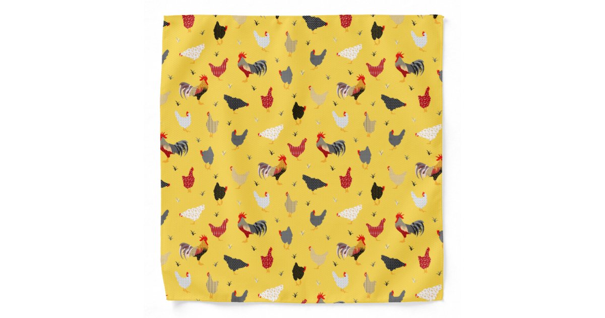 Modern Geometric Memphis style Chicken Farm Bandana | Zazzle