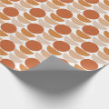 Modern geometric orange retro circles graphic wrapping paper | Zazzle
