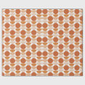 Modern geometric orange retro circles graphic wrapping paper | Zazzle