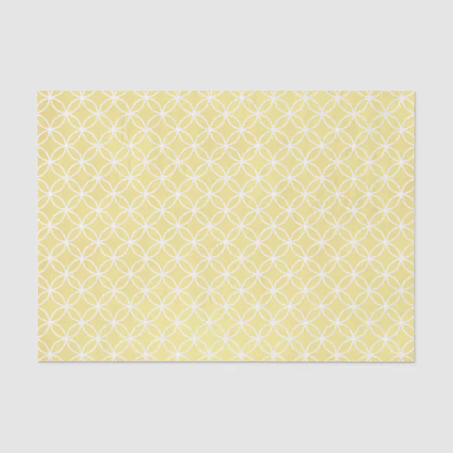 Modern Geometric Pattern Sunny Pastel Yellow Tissue Paper | Zazzle