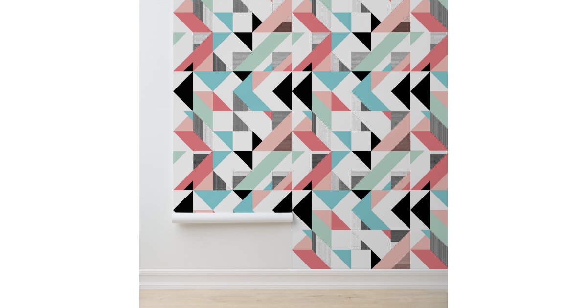 Modern Geometric Pattern Wallpaper | Zazzle