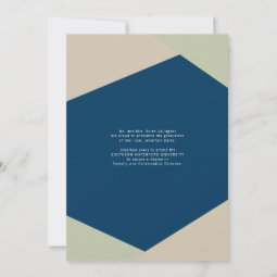 Modern Geometric Photo Blue Green Beige Graduation Announcement | Zazzle