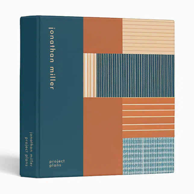 Modern Geometric Project Plan Binder | Zazzle