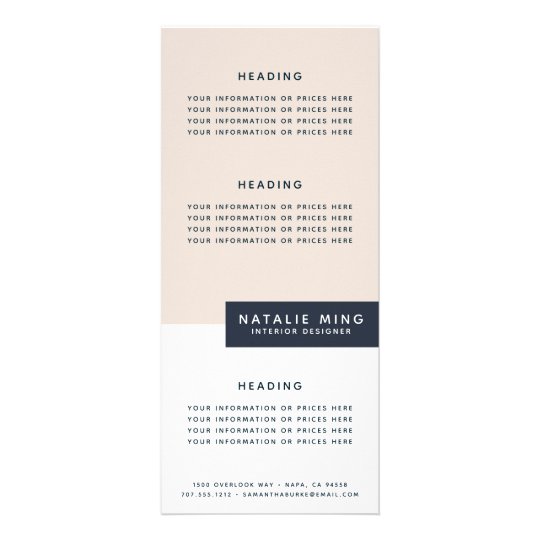 Modern Geometric Rack Card | Zazzle.com