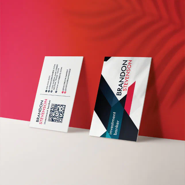 Modern Geometric- Sleek Professional Eye-Catching Business Card | Zazzle
