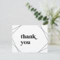 Modern Geometric Thank You Card | Zazzle