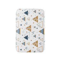 Modern Geometric Triangles Pattern 2 Bath Mat | Zazzle