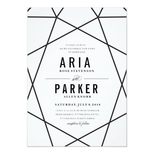 Modern Geometric Wedding Invitation | Zazzle.com