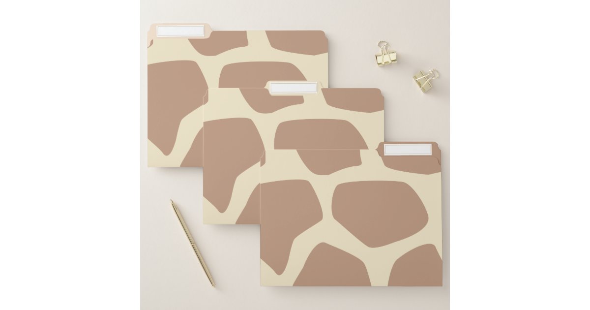 Modern giraffe pattern file folder | Zazzle