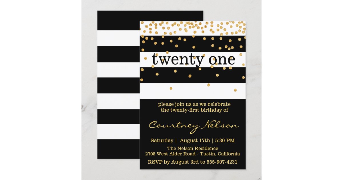 Modern Glam Birthday Invitation | Zazzle