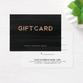 Modern Glam Black and Rose Gold | Gift Card | Zazzle