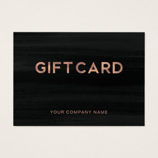 Modern Glam Black and Rose Gold | Gift Card | Zazzle.com