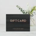 Modern Glam Black and Rose Gold | Gift Card | Zazzle