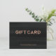 Modern Glam Black and Rose Gold | Gift Card | Zazzle