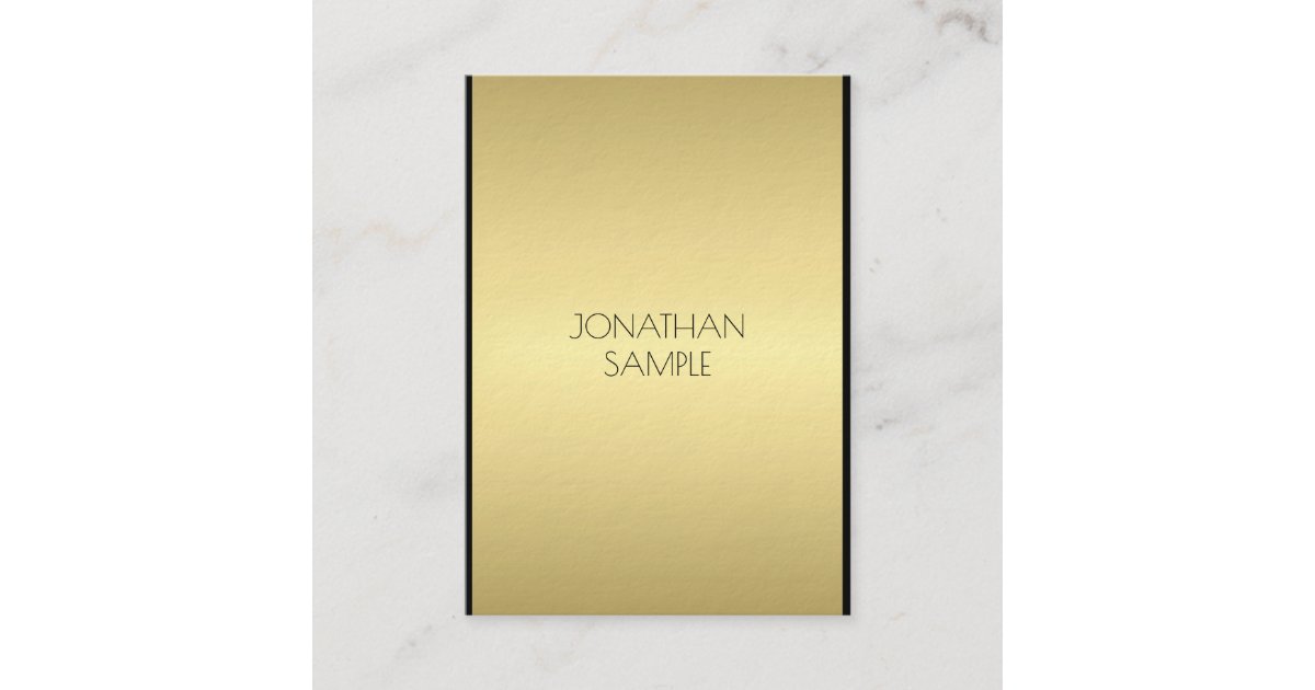 Modern Glamour Elegant Black Gold Elite Aesthetic Business Card | Zazzle