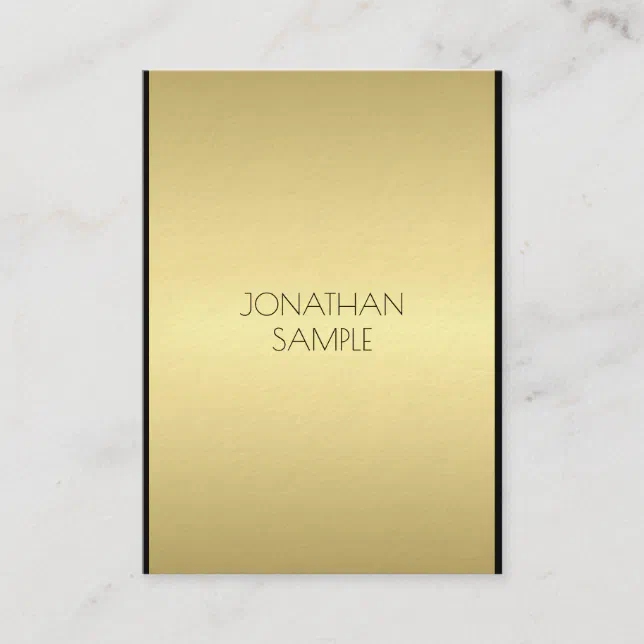 Modern Glamour Elegant Black Gold Elite Aesthetic Business Card | Zazzle