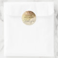 Modern Glamour Glitter Classic Round Sticker | Zazzle