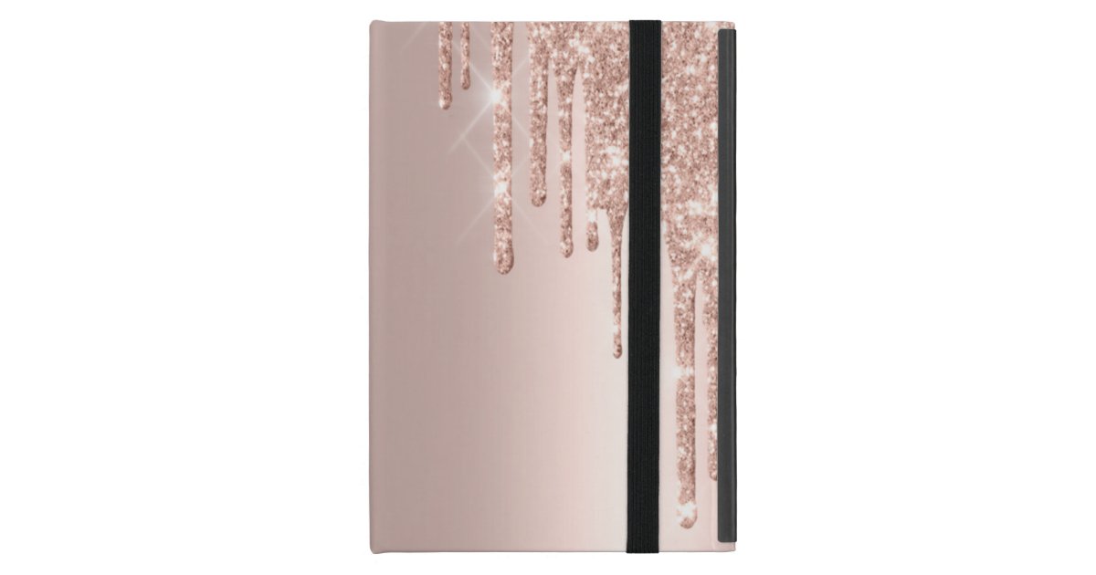 Modern Glitter Drips Rose Gold Case For iPad Mini | Zazzle