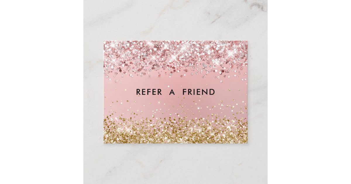 Modern Glitter Salon Discount Card | Zazzle