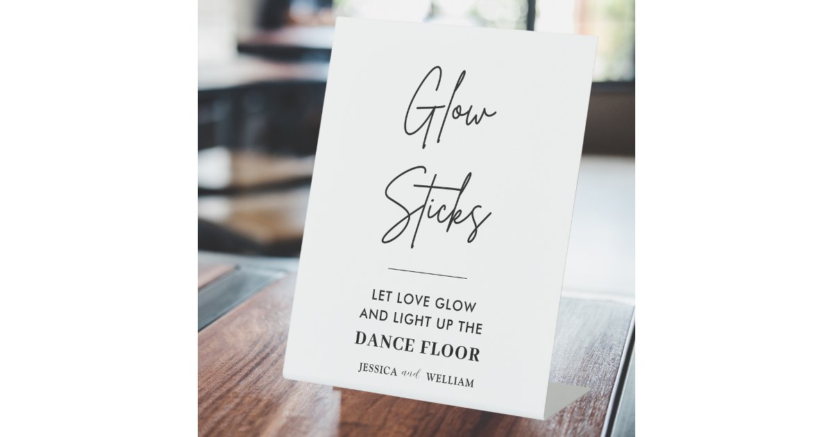 Modern Glow Stick Sign Wedding Let Love Glow Sign | Zazzle