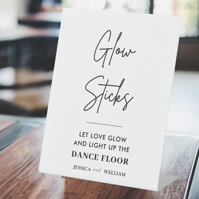 Modern Glow Stick Sign Wedding Let Love Glow Sign | Zazzle