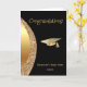 Modern Gold Black Wave Graduation Card | Zazzle