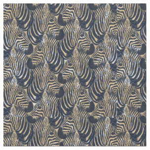 Yellow zebra animal print pattern fabric | Zazzle