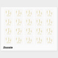 Modern Gold Botanical Monogram Letter J Square Sticker | Zazzle