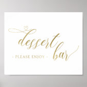 Modern Gold Calligraphy Wedding Dessert Bar Sign | Zazzle